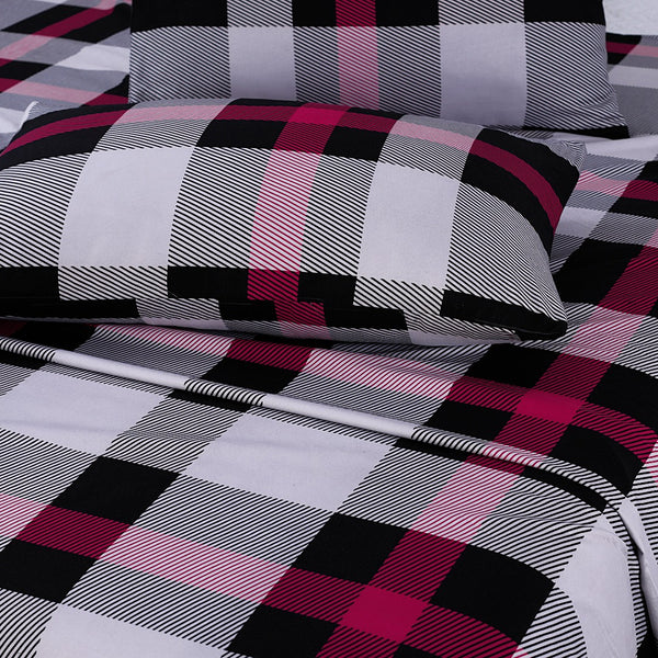 Red & Black Check - Bed Sheet Set Queen - RFS – Lotus